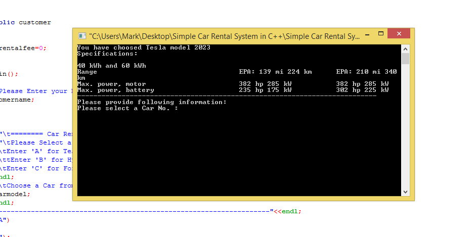 Car Rental System in C++ with Source Code | SourceCodester